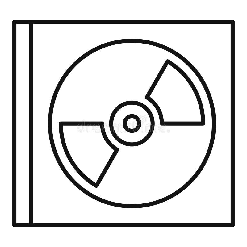Music Disk Icon, Outline Style Stock Vector - Illustration of ...