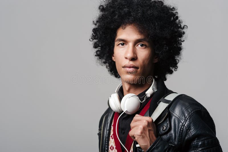 Music DJ portrait stock image. Image of head, afro, face - 25611579