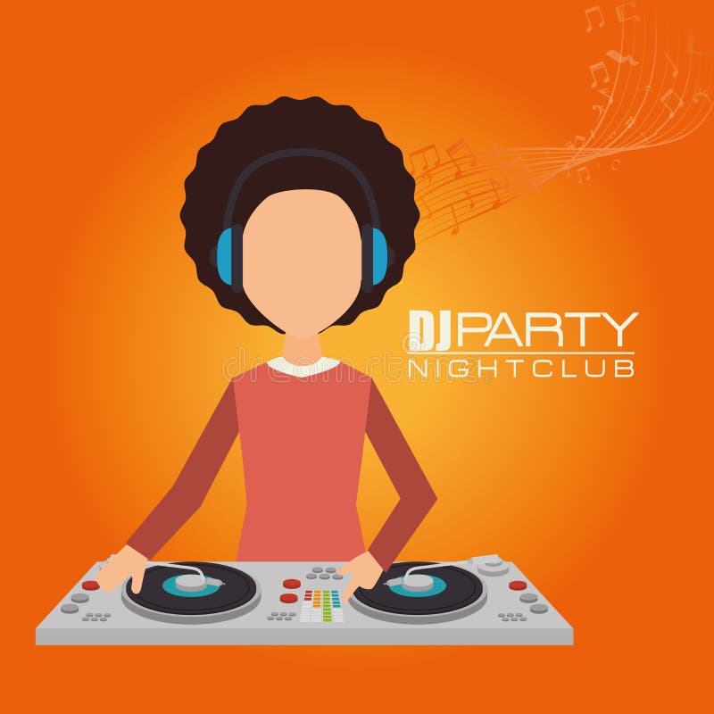 Music dj party theme stock vector. Illustration of mixer - 61578131