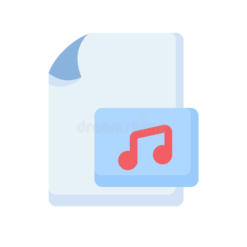 Music Document File Paper Page Entertainment Single Isolated Icon with ...