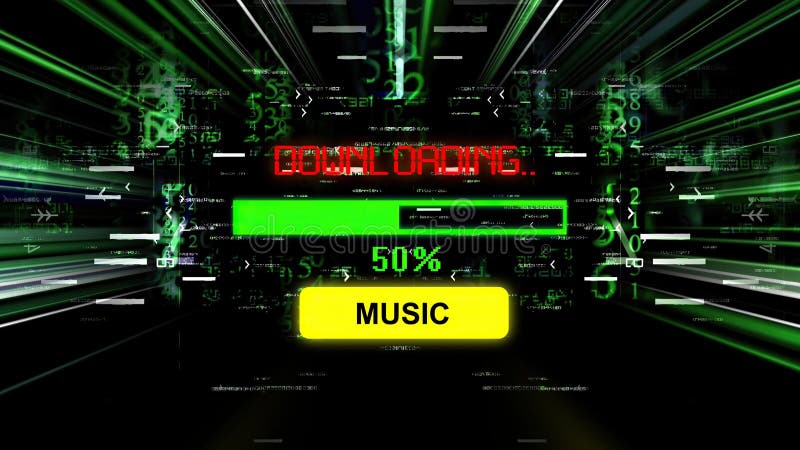 Music Download Progress Bar on the Screen Stock Image - Image of ...