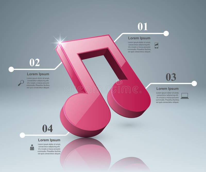 Music Education Infographic. Note Icon. Stock Vector - Illustration of ...