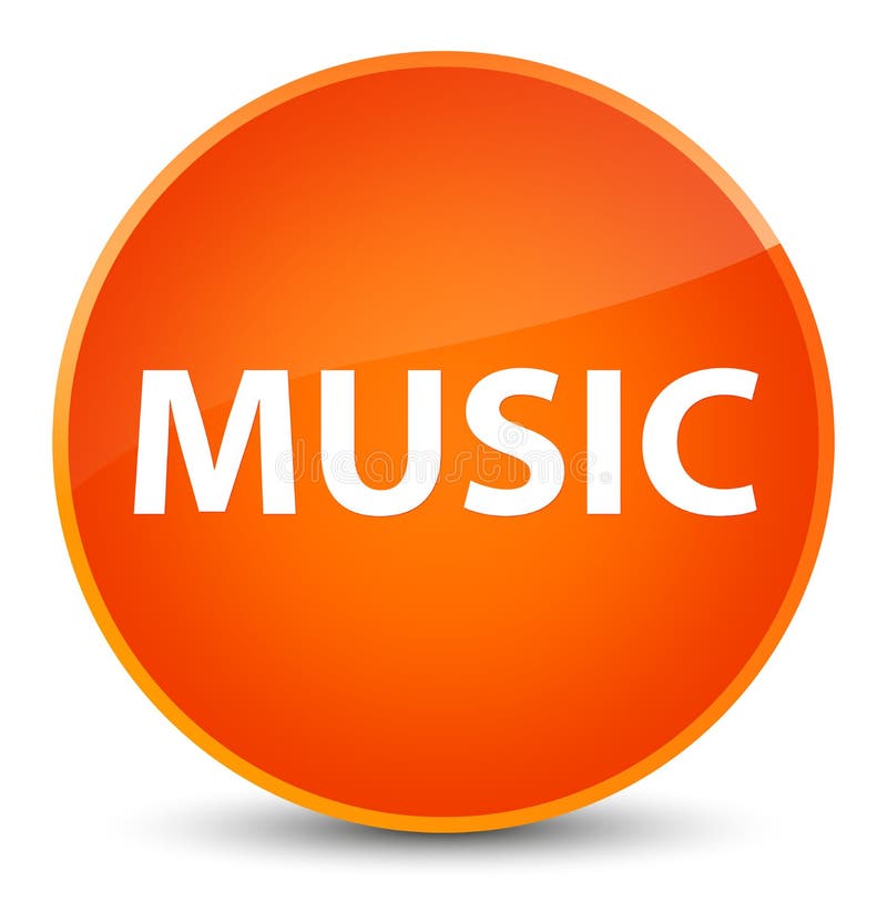Music Elegant Orange Round Button Stock Illustration - Illustration of ...