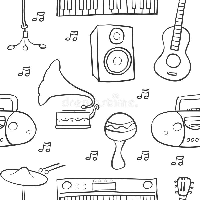 Music Element Various Doodle Style Stock Vector - Illustration of ...