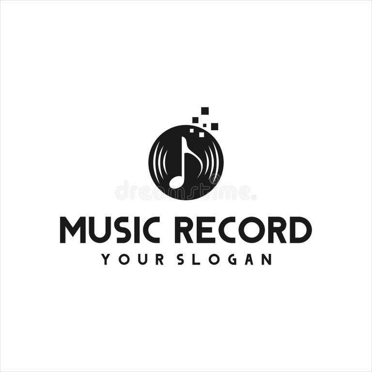 Music End Record Vector Logo Design Graphic Abstract Stock Vector ...