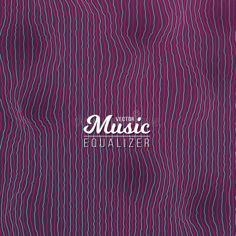 Digital Sound Wave Distortion. Vector Equalizer Frequency Glitch Effect ...