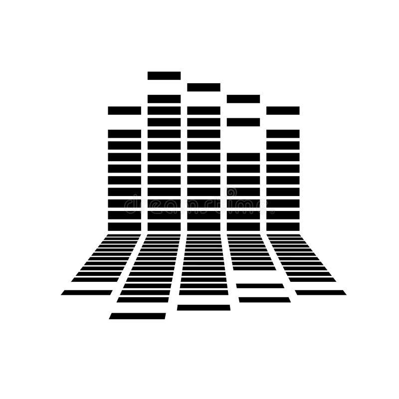 Music Equalizer Graph Peaks Vector Illustration. Simple Style Icon Logo ...