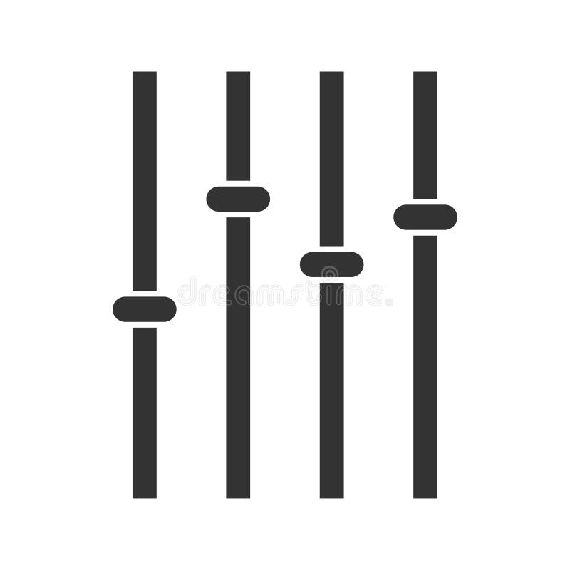 Music Equalizer Icon. Frequency Adjustment Illustration Symbol. Audio ...