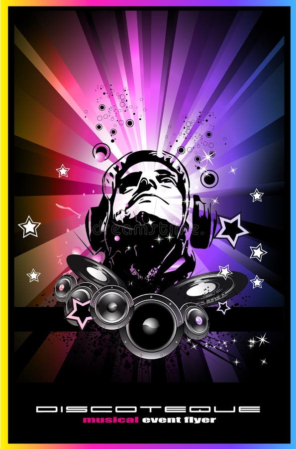 Disk Jockey Music Background Stock Vector - Illustration of dance ...
