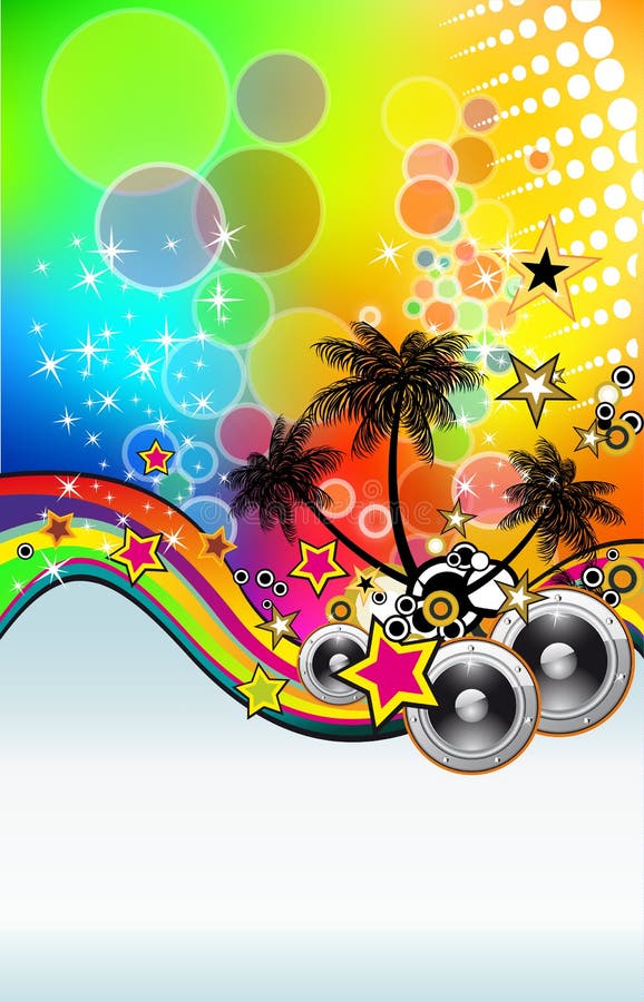 Music Event Background with Dj Shape Stock Vector - Illustration of ...