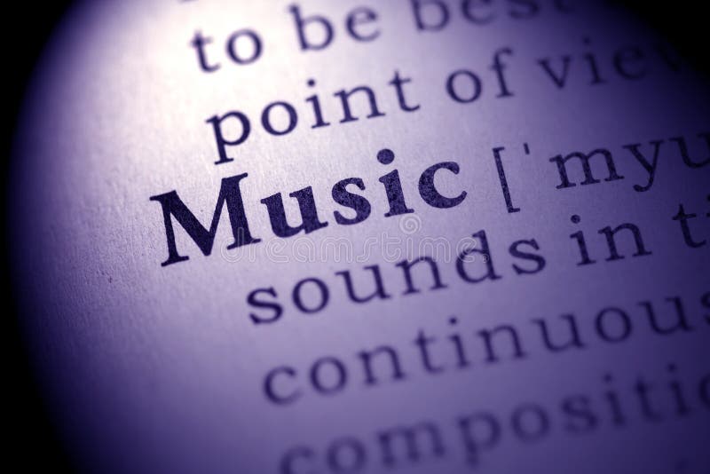 Definition of the Word Music Stock Photo - Image of page, definition ...
