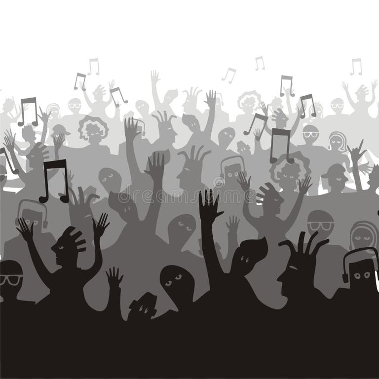 Fans Music Concert Cartoon Stock Illustrations – 201 Fans Music Concert ...