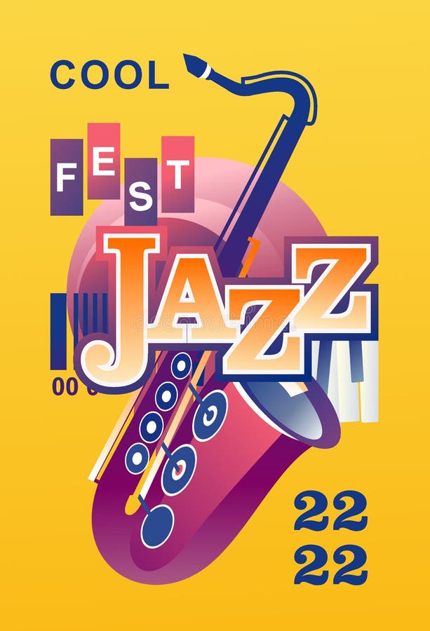 Music Festival Jazz Advertising Poster Stock Vector - Illustration of ...