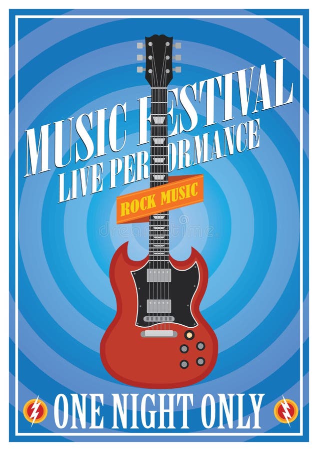Music Festival Live Performance. Vector Illustration Decorative Design ...