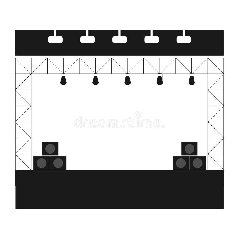 Music Festival Stage Icon Vector Stock Illustration - Illustration of ...