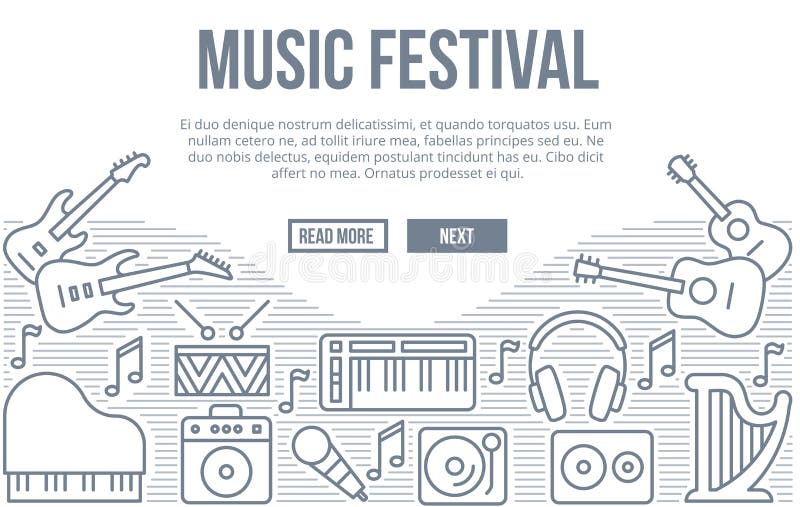 Musical Festival Line Icons Stock Illustrations – 930 Musical Festival ...