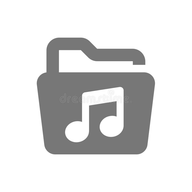 Music File or Folder Vector Icon Stock Vector - Illustration of note ...