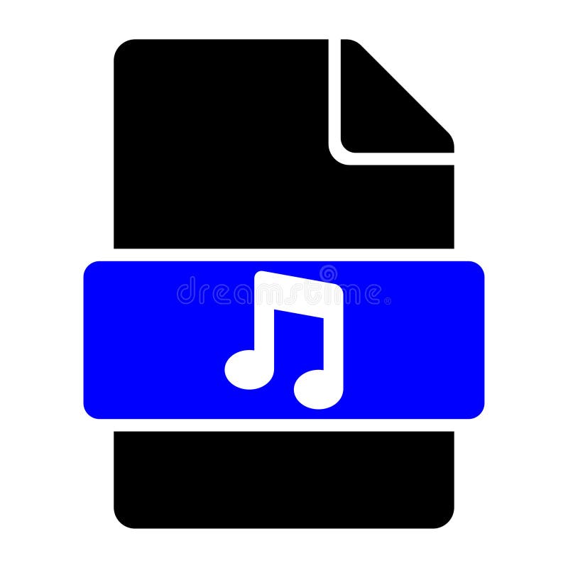 Music file icon stock vector. Illustration of file, symbol - 225349348