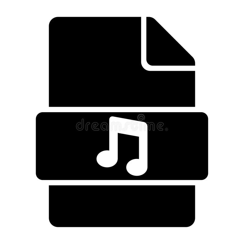 Music file icon stock vector. Illustration of file, symbol - 225349348