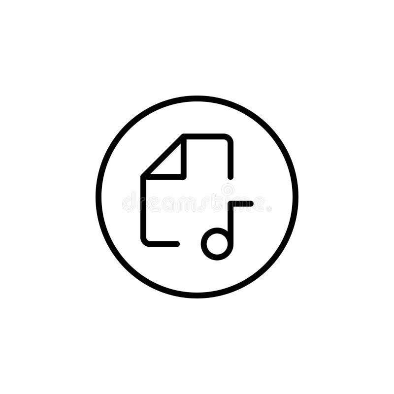 Music file icon stock vector. Illustration of file, symbol - 225349348