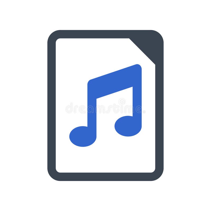 Music file icon stock vector. Illustration of file, symbol - 225349348