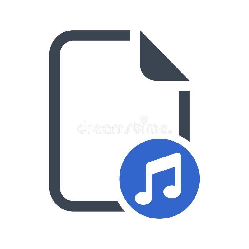Music file icon stock vector. Illustration of file, symbol - 225349348