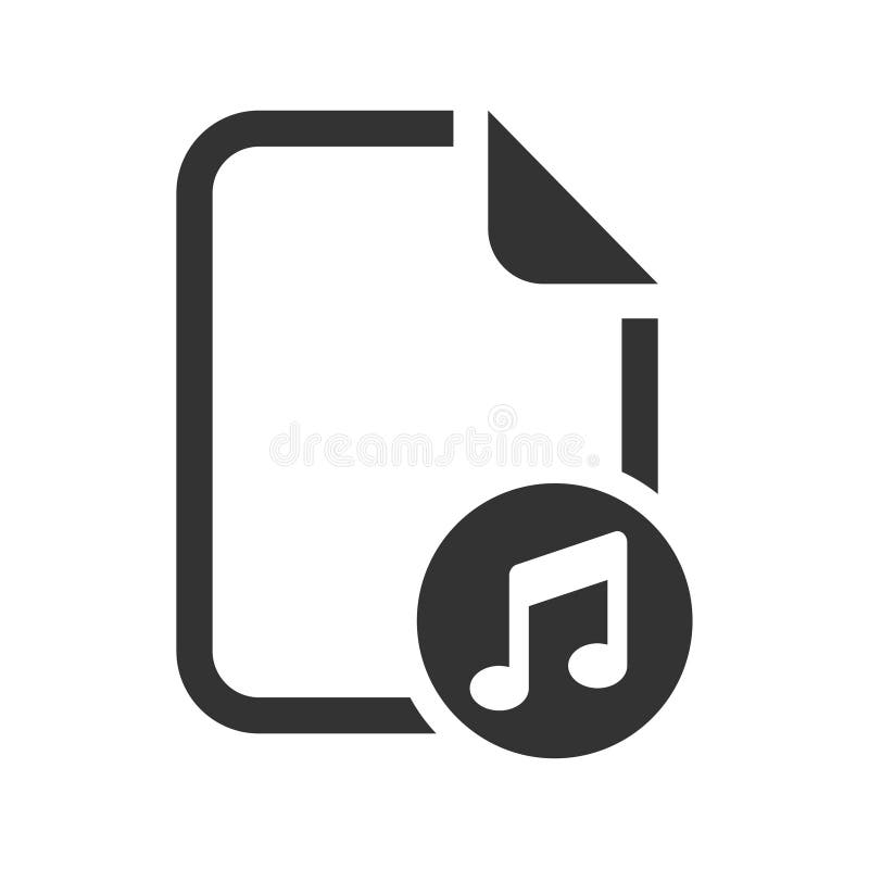 Music file icon stock vector. Illustration of file, symbol - 225349348