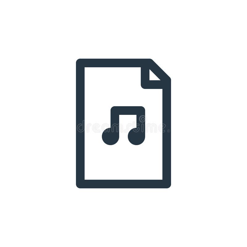 Music File Icon Vector from Music Concept. Thin Line Illustration of ...