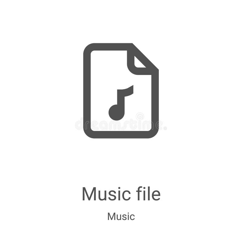 Music file icon stock vector. Illustration of file, symbol - 225349348