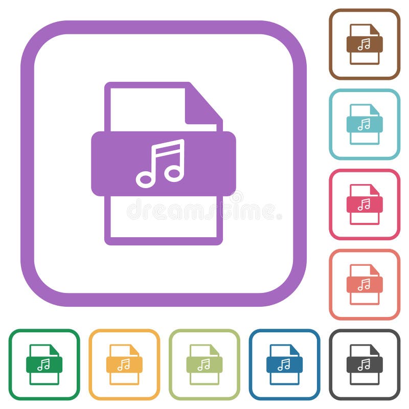 Music file icon stock vector. Illustration of file, symbol - 225349348