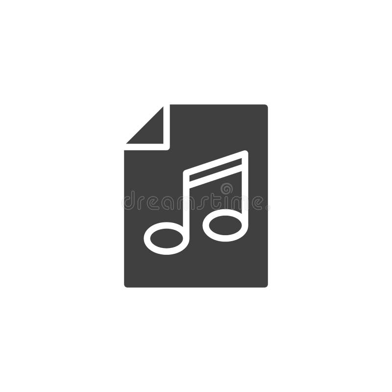 Music file icon stock vector. Illustration of file, symbol - 225349348