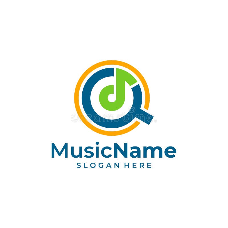 Music Find Logo Vector Icon Illustration. Find Music Logo Design ...