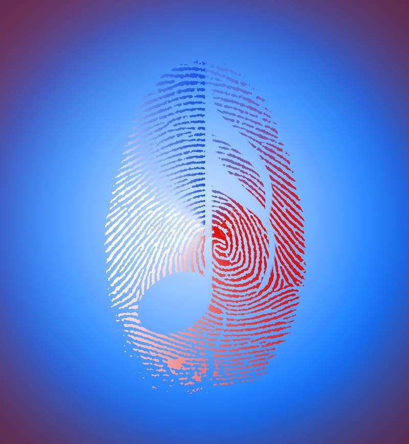 USA Music Fingerprint stock illustration. Illustration of biometric ...