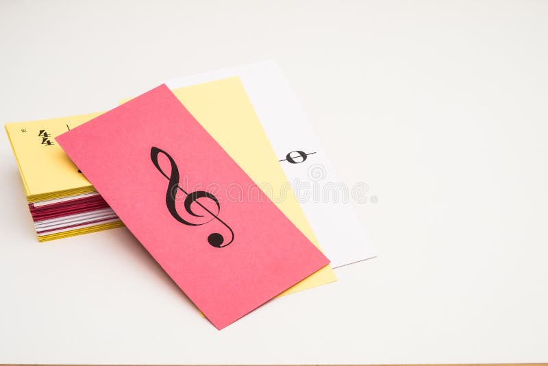 Music Flash Cards stock photo. Image of white, yellow - 94636898