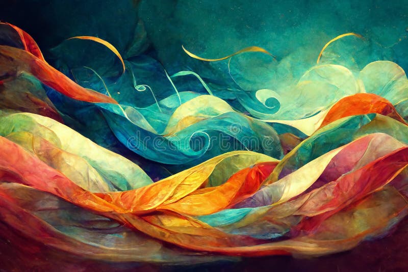 Music Flow and Color Harmony, Abstract Watercolor Background Stock ...