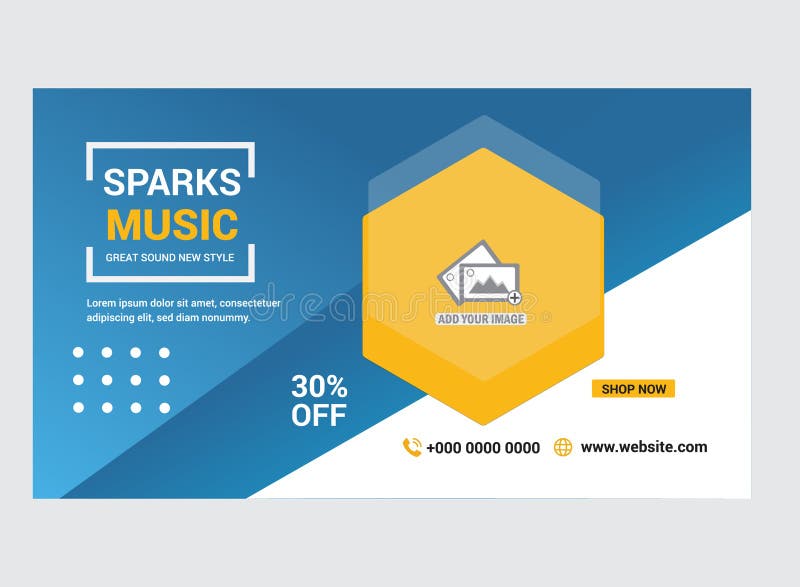 Music Flyer Design Template Very Modern Unique One Stock Illustration ...