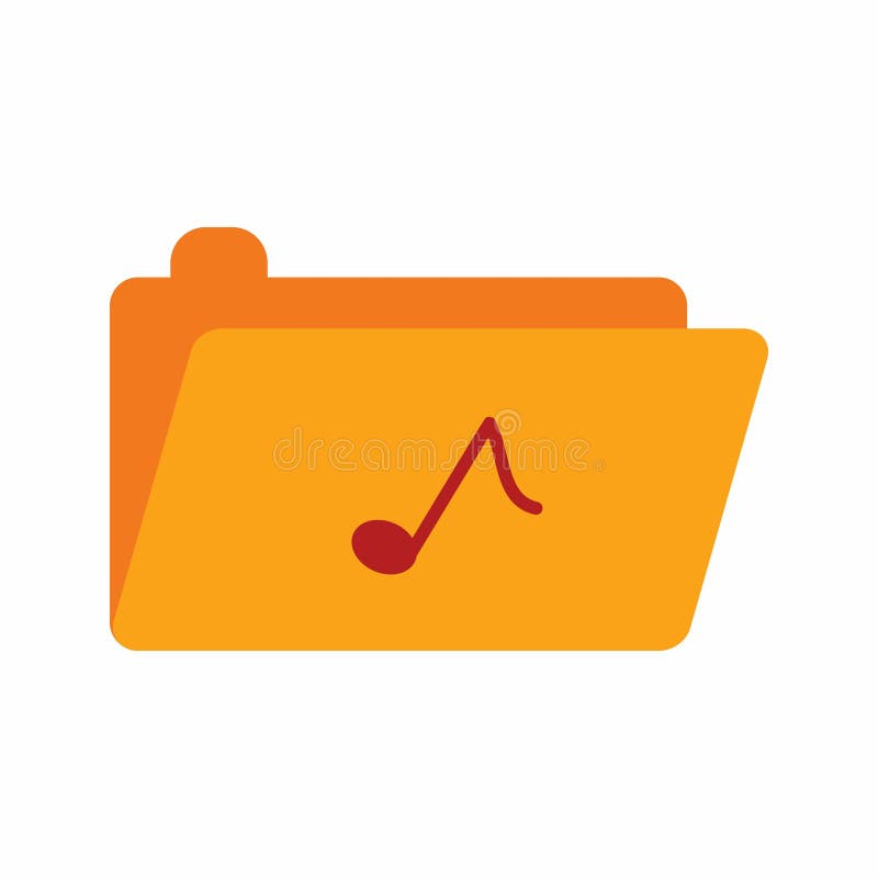 Music folder icon stock vector. Illustration of file - 225349416