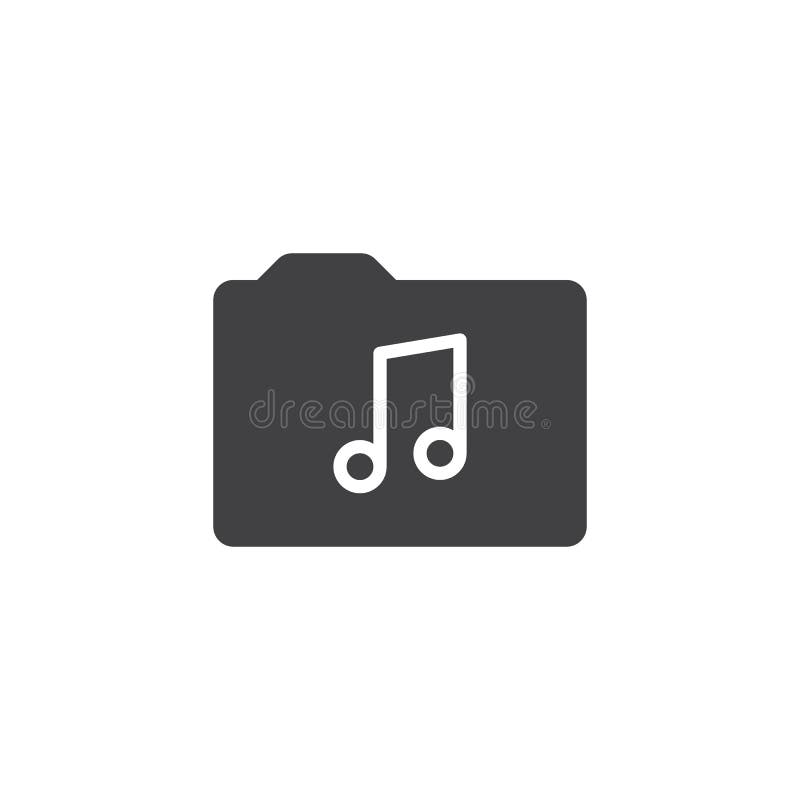 Music folder vector icon stock vector. Illustration of musical - 148509558