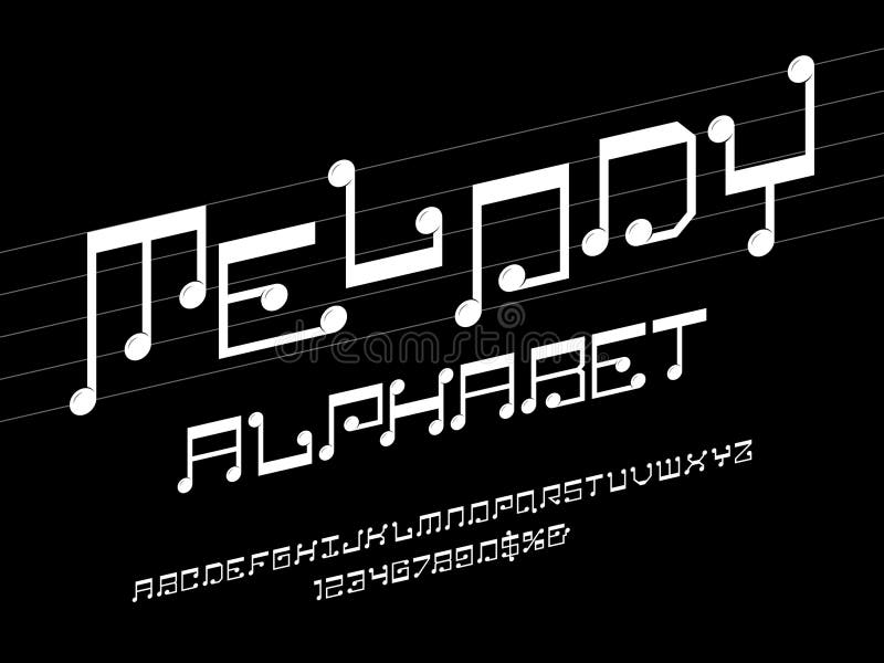 Music font stock vector. Illustration of symphony, style - 143469618