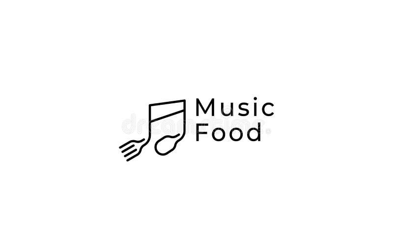Music Food Simple Logo Design Stock Vector - Illustration of element ...
