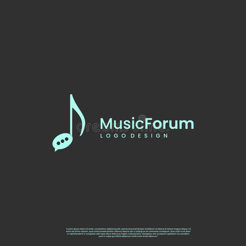 Music Forum Logo Design, Music Note Combine with Bubble Speech Logo ...