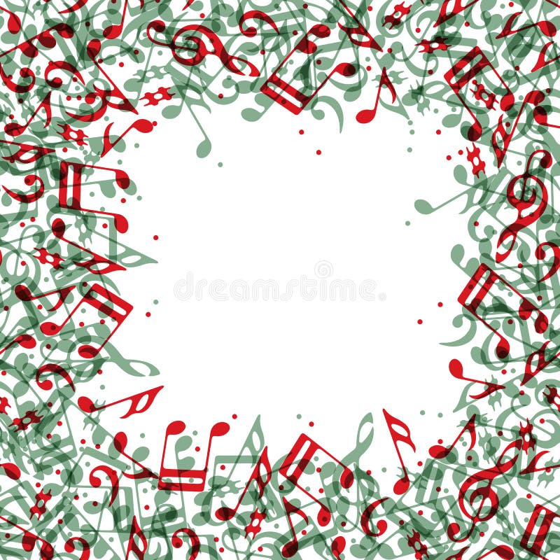 Round Frame Made of Colorful Music Notes Stock Vector - Illustration of ...