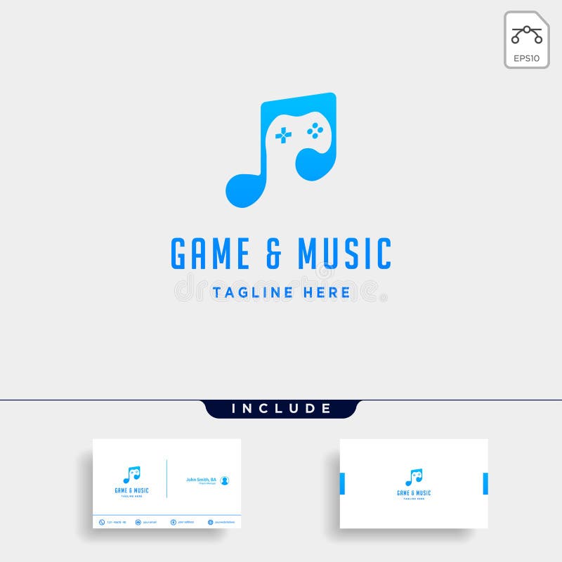 Music Game Logo Design Template Vector Illustration Stock Vector ...