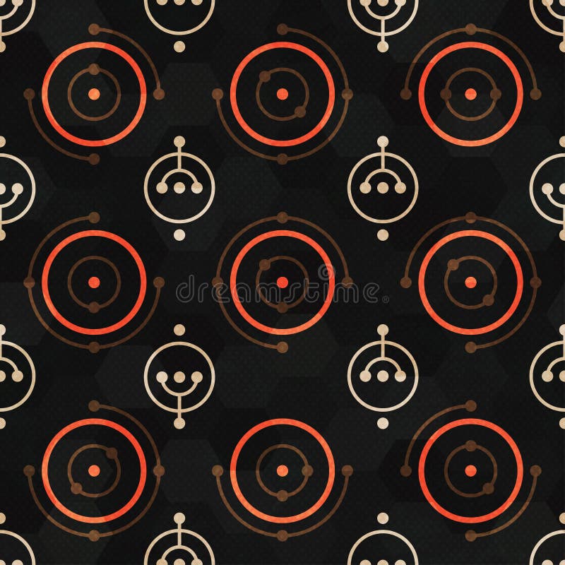 Music Geometric Seamless Pattern with Grunge Effect Stock Vector ...