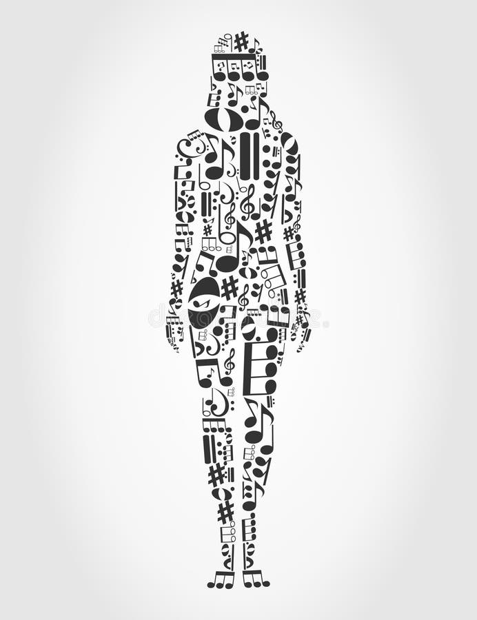 Music the girl stock vector. Illustration of vector, person - 28062050