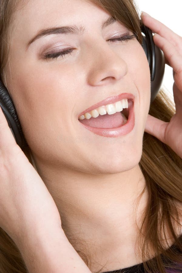 Music Girl stock image. Image of earphones, youth, girls - 4959939