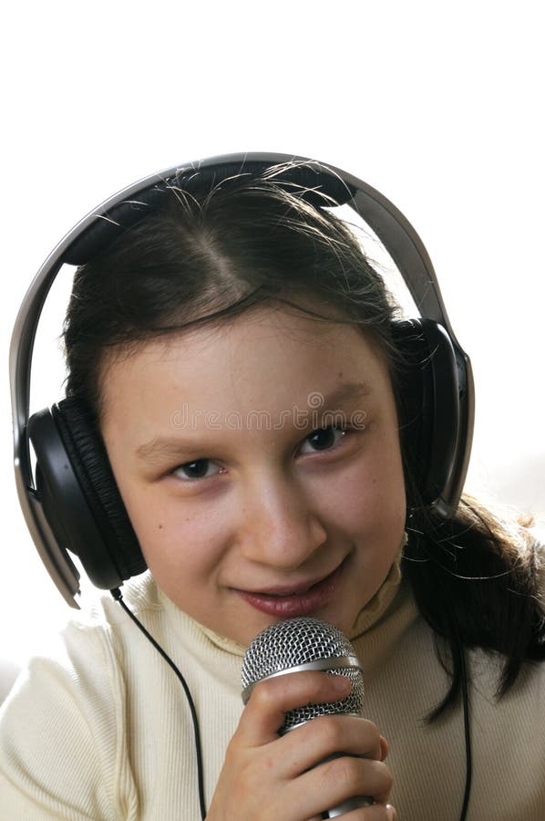 Music girl stock photo. Image of singer, microphone, performance - 8878406