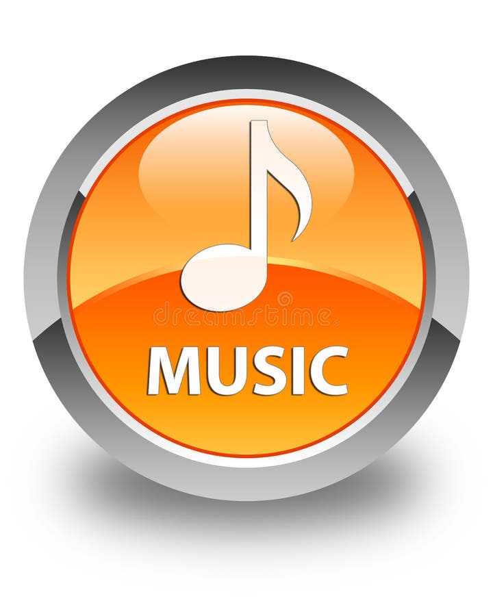 Music Glossy Orange Round Button Stock Illustrations – 204 Music Glossy ...