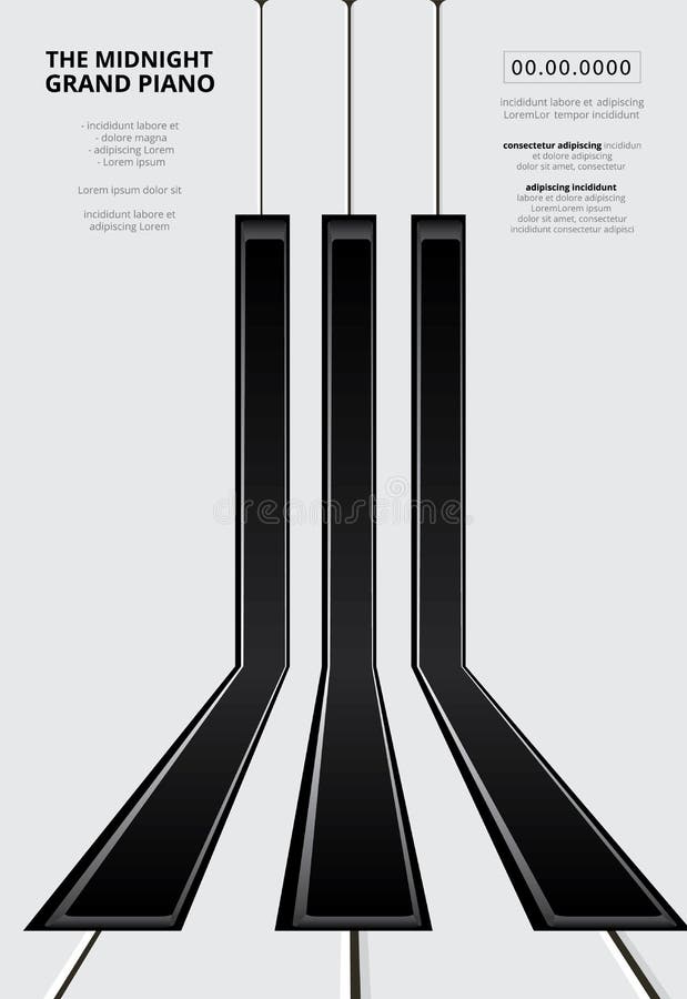 Music Grand Piano Poster stock vector. Illustration of concept - 190017727