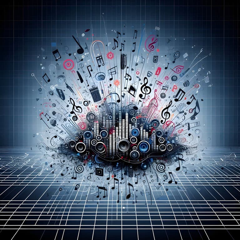Music Graphical Representation Stock Illustration - Illustration of ...